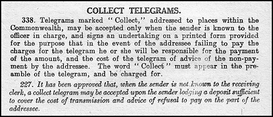 Collect telegrams