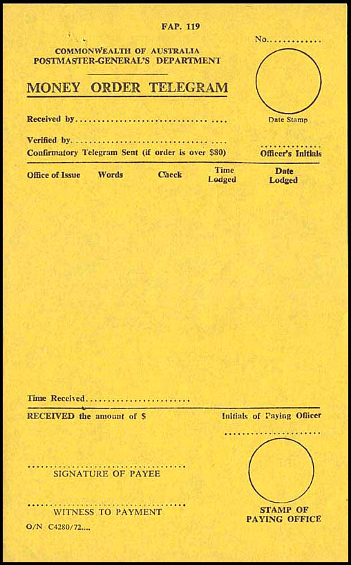 MO sending - order receipts