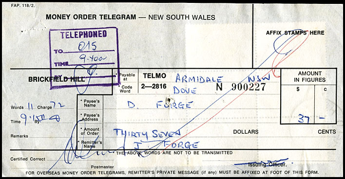 MO sending - order receipts