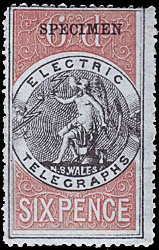 NSW Telegraph stamps - 1871