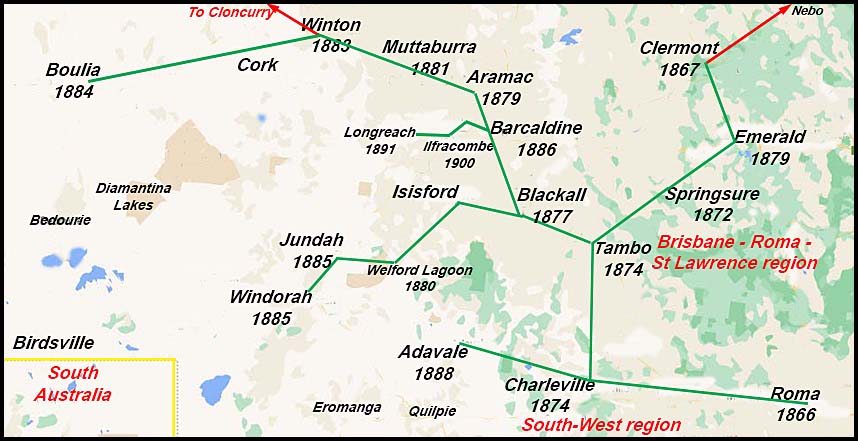 Qld lines - Central section