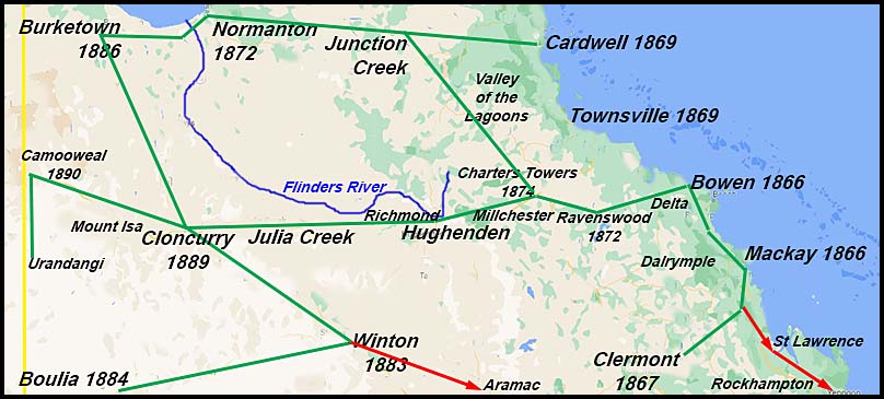Normanton-Cloncurry-Mackay region