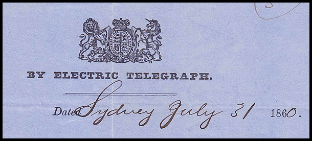 Victoria Electric Telegraph delivery forms