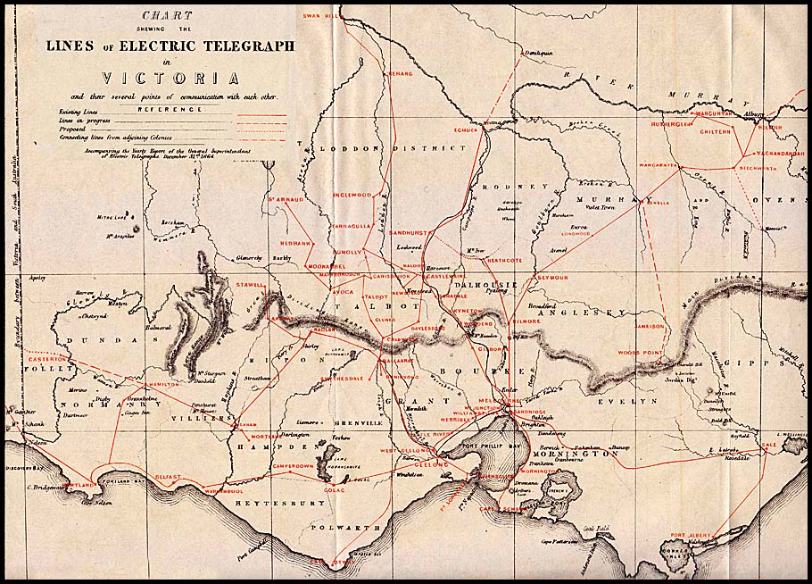 Vic - 1864 telegraph lines
