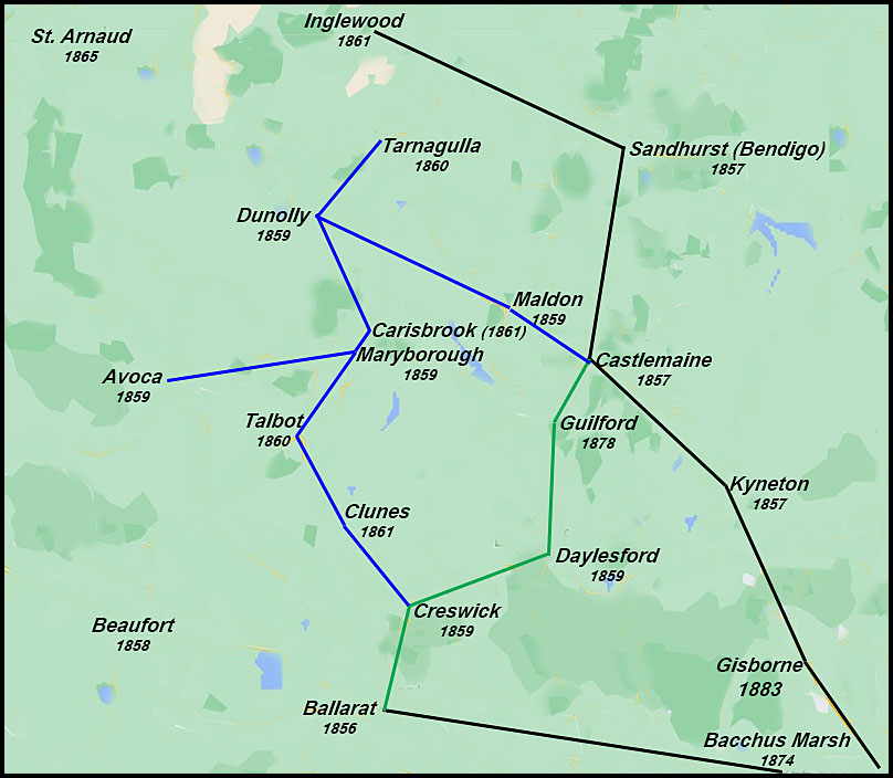 Early lines in Central Victoria