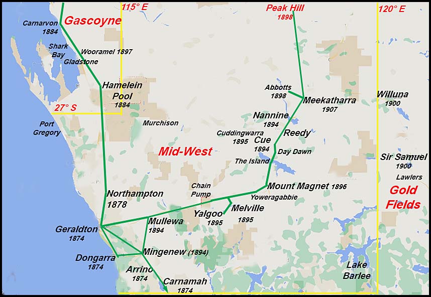 WA - Mid West lines